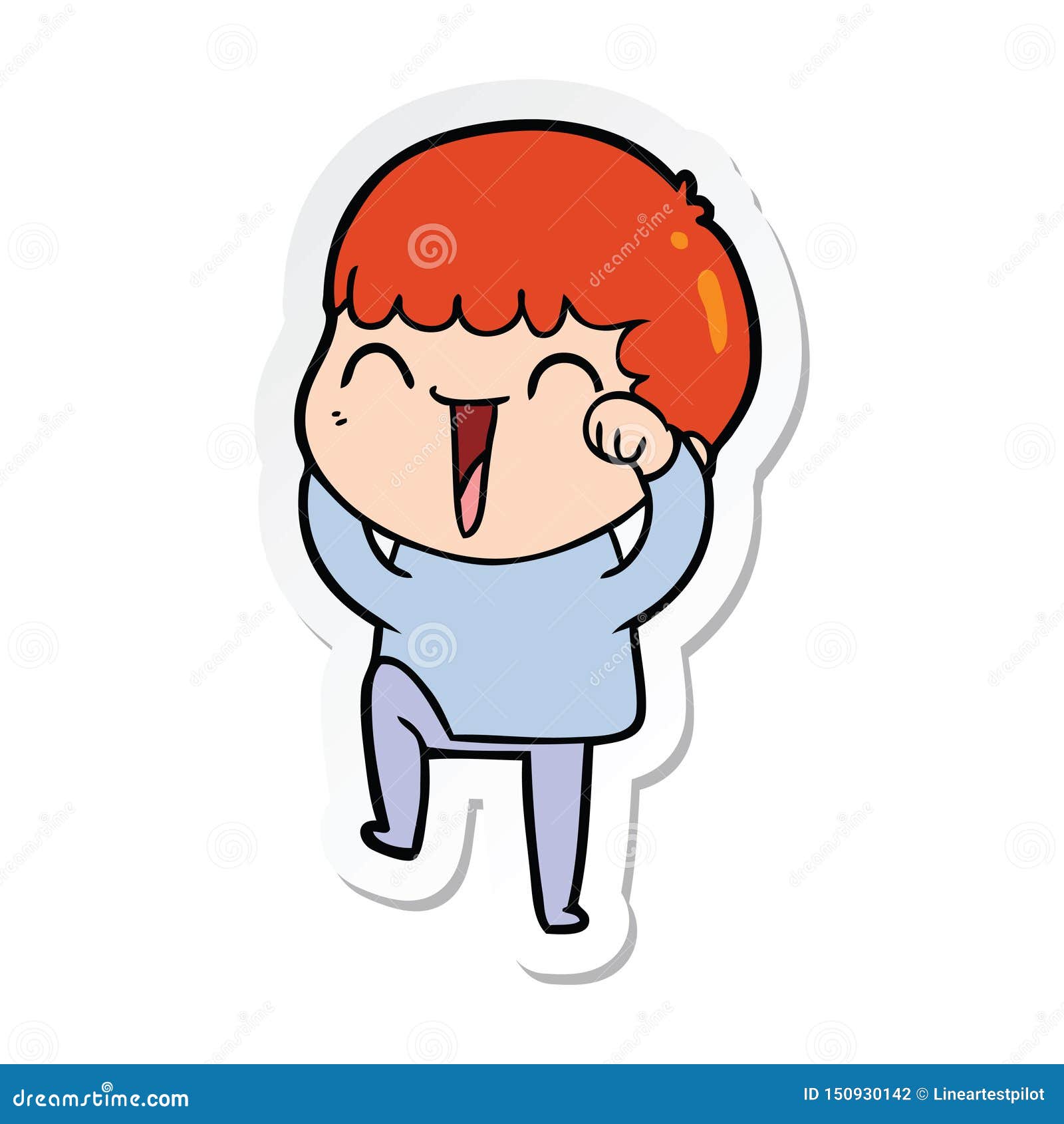Una Pegatina Creativa De Un Hombre Feliz. Ilustración del Vector ... Una Pegatina Creativa De Un Hombre Feliz. Ilustración del Vector ...