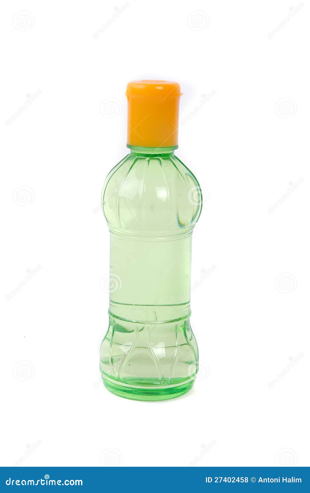 Una Pequeña Botella Plástica Verde Foto de archivo - Imagen de mascota ...