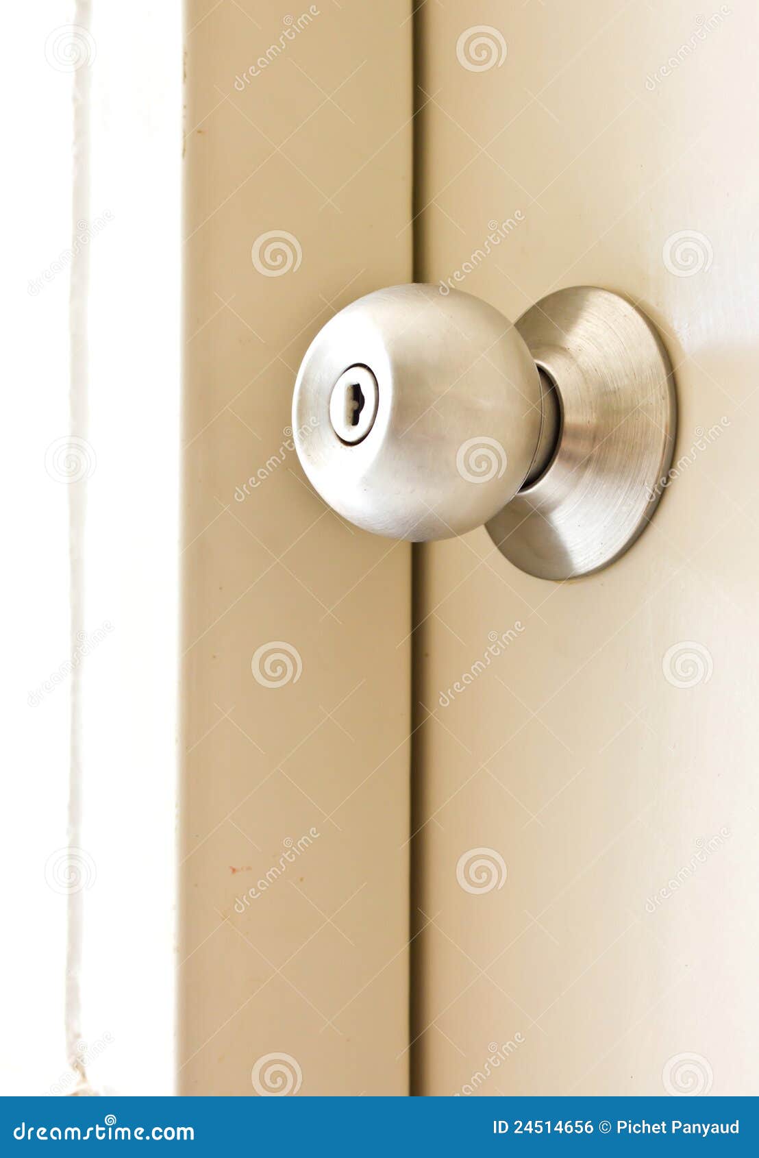 Una Perilla De Puerta De Acero Foto de archivo - Imagen de muestra ...