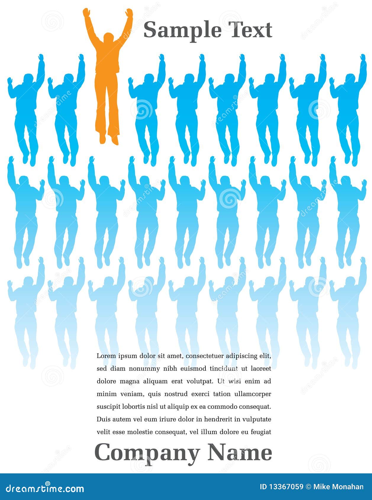 Una persona se destaca ilustración del vector. Ilustración de negro ...