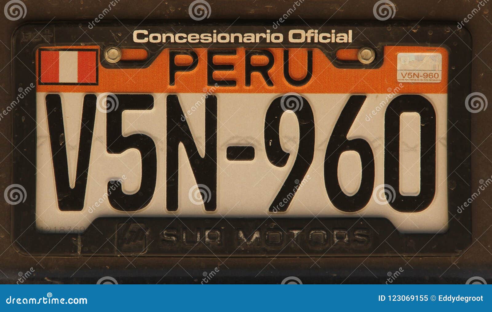 Una Placa Peruana En El Barranco De Colca Imagen editorial - Imagen de ...