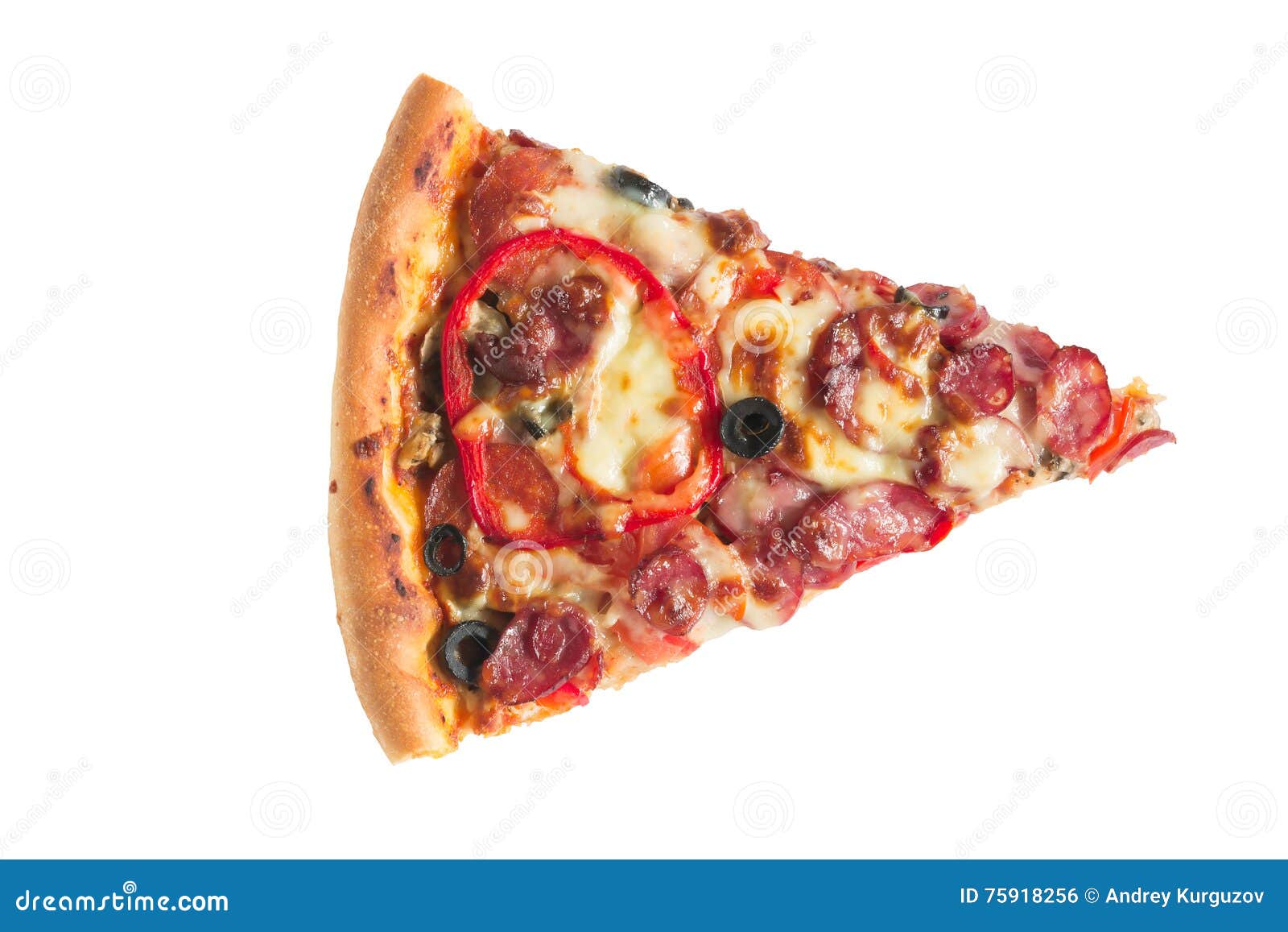 Una Rebanada De Pizza Apetitosa Foto de archivo - Imagen de ...
