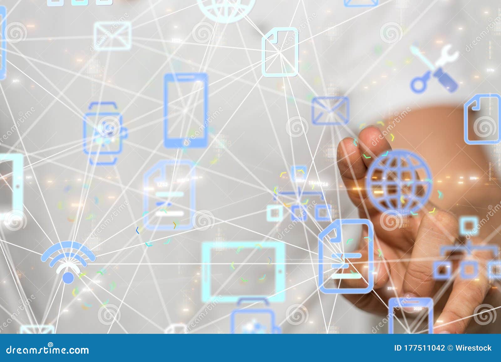 Una Red De Internet Y Un Concepto Digital De Datos Foto de archivo ...