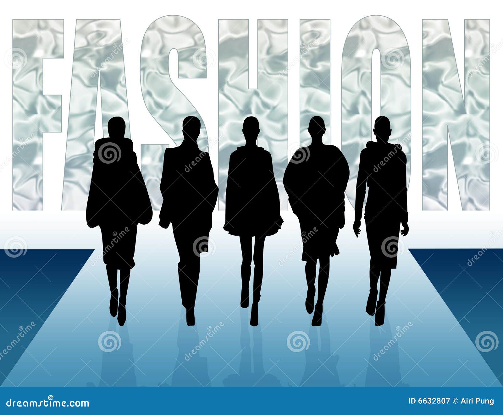 Una sfilata di moda illustrazione di stock. Illustrazione di disegno ...