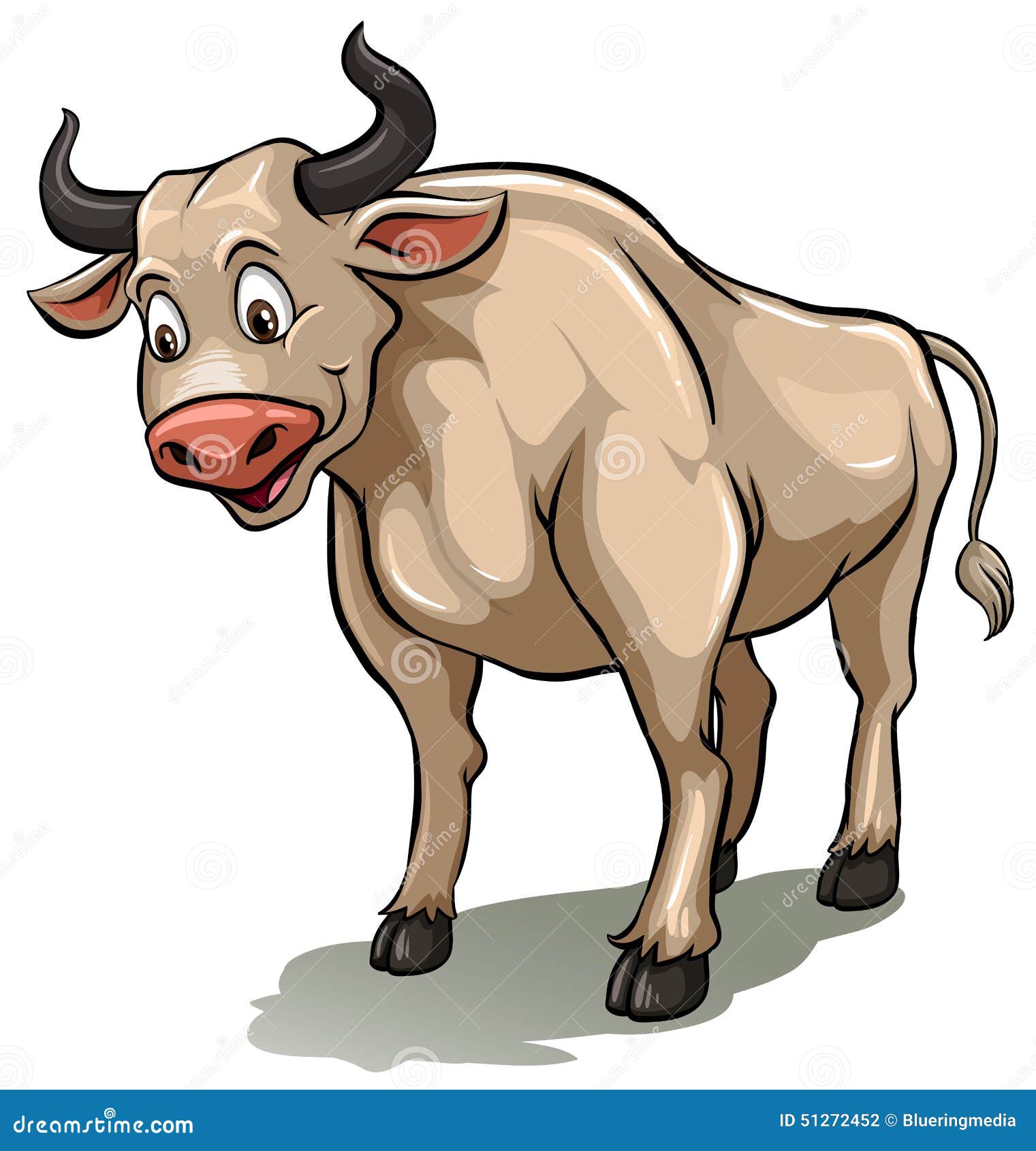 Una vaca masculina ilustración del vector. Ilustración de agresivo ...