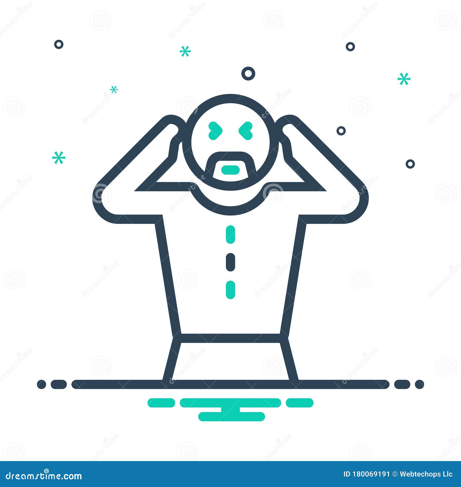 Mix Icon for Unable, Incapable and Helpless Stock Vector - Illustration ...