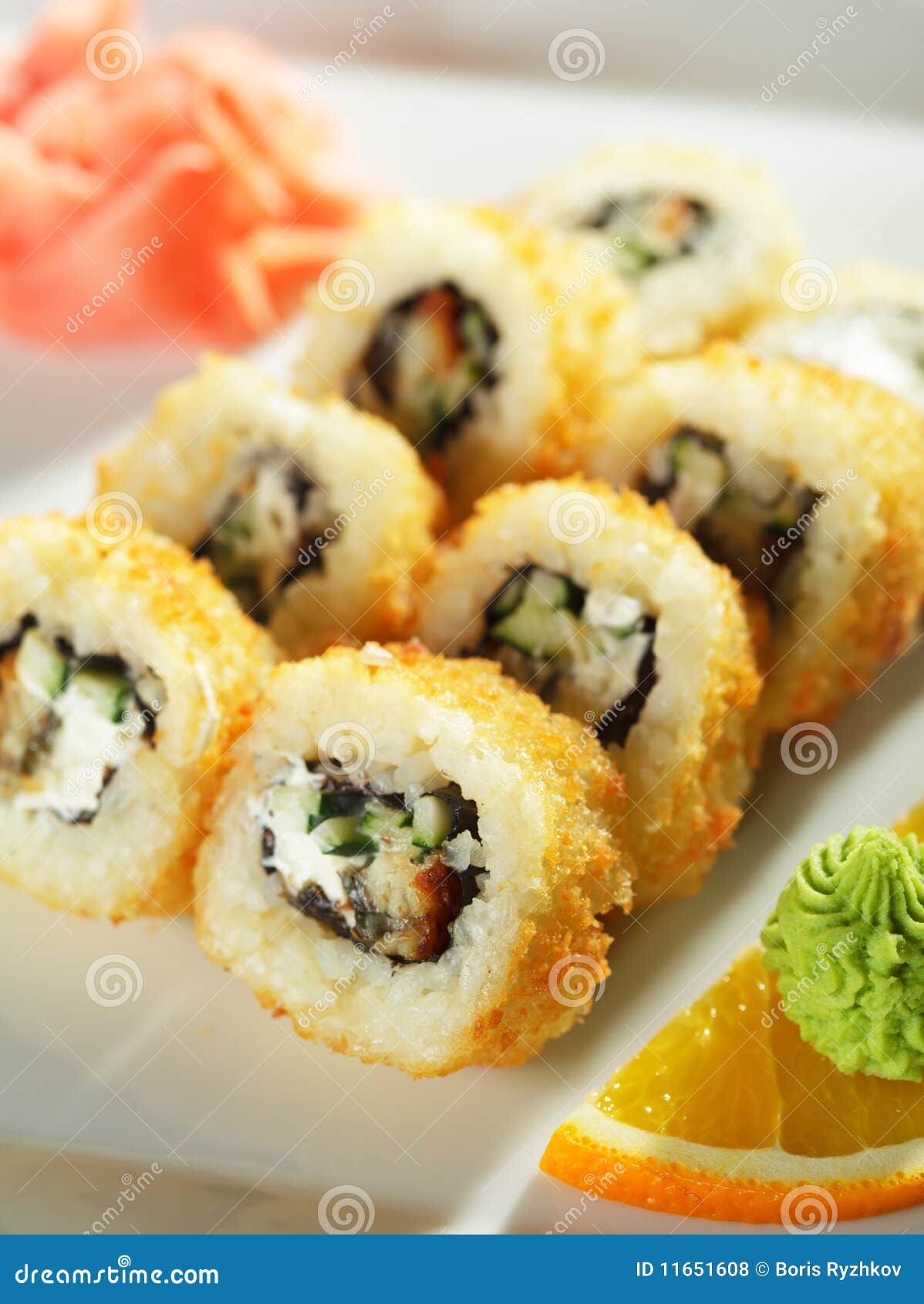 Unagi Fry Roll stock photo. Image of macro, asia, maki - 11651608