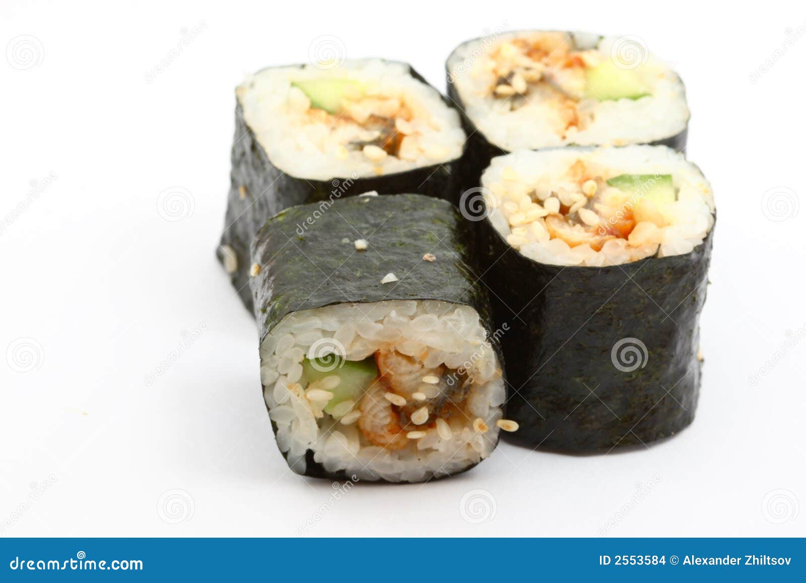 Unagi maki stock photo. Image of asia, seafood, cucumber - 2553584