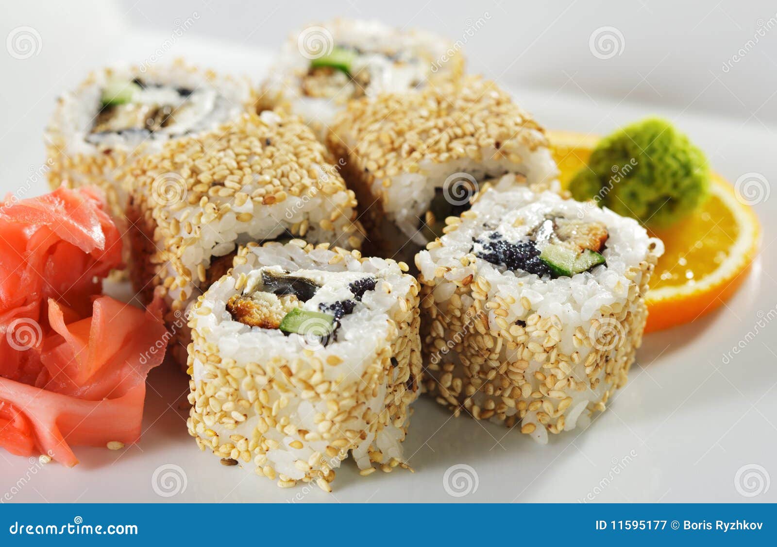 Unagi Maki Sushi stock image. Image of japanese, rice - 11595177