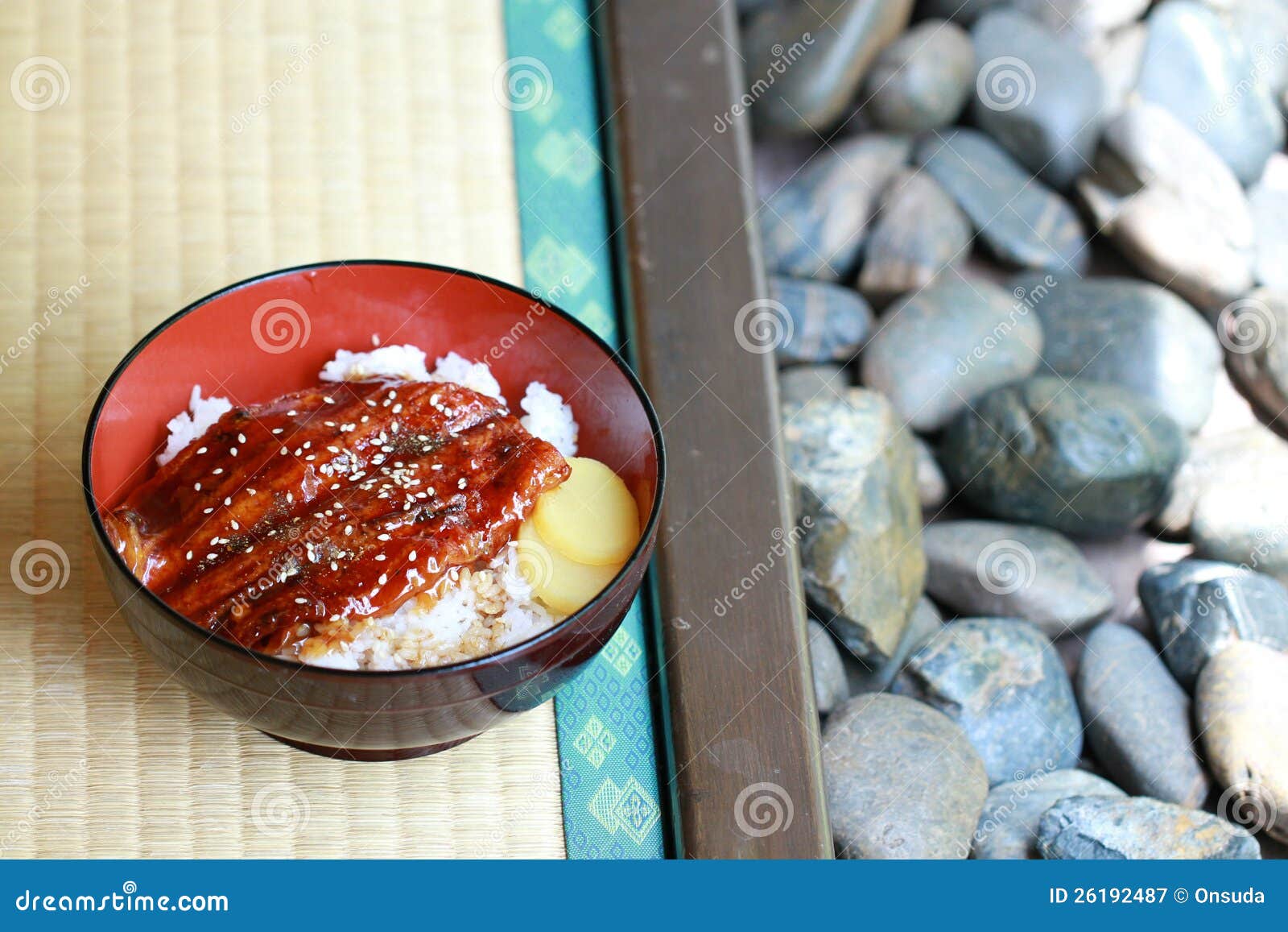 Unagi rice stock image. Image of decorate, food, japanese - 26192487
