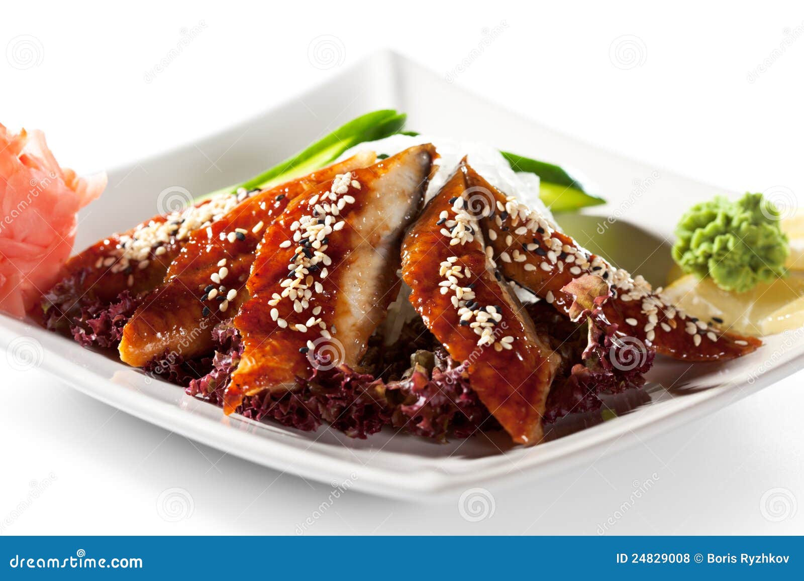 Unagi Sashimi stock photo. Image of radish, cucumber - 24829008