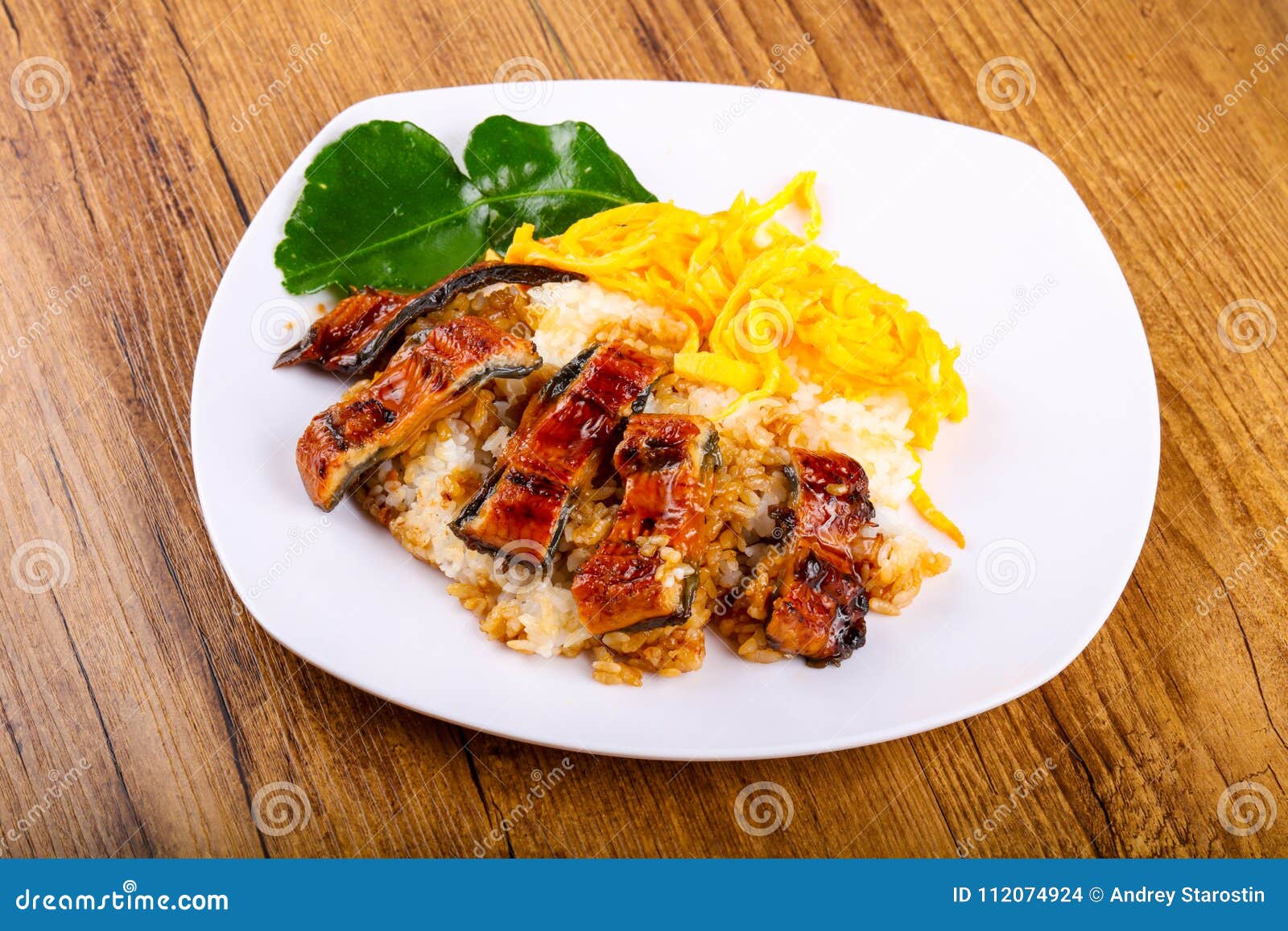 Unaju - eel with rice stock photo. Image of asian, sauce - 112074924