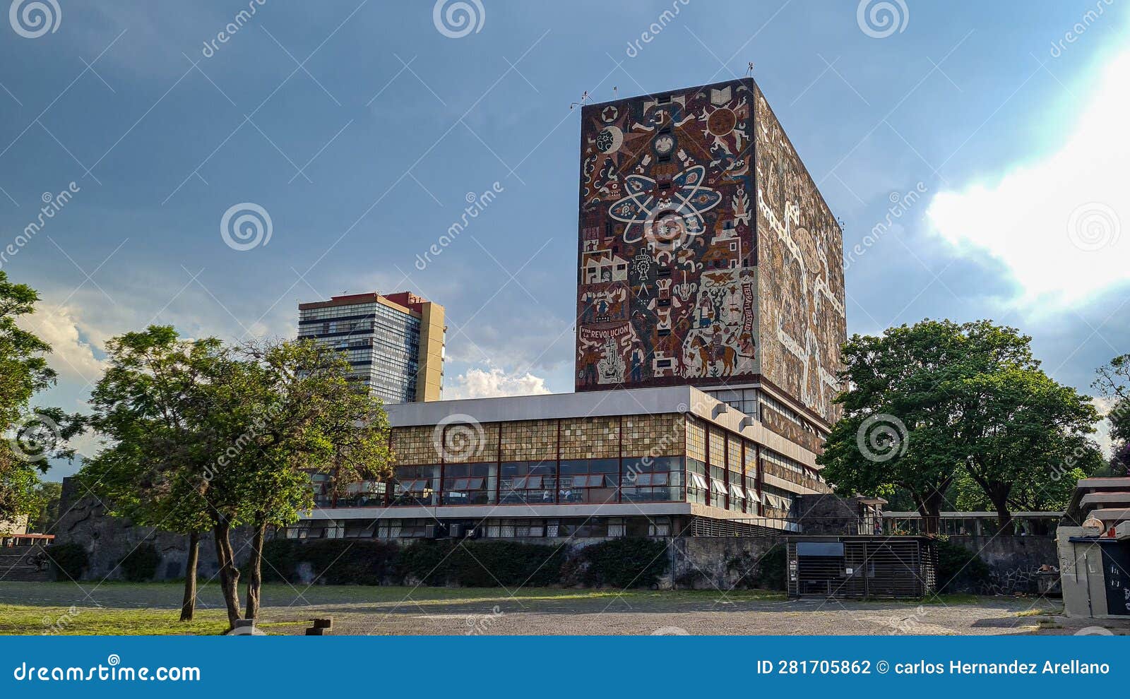Unam Plaza Library. University City Editorial Photography - Image of ...