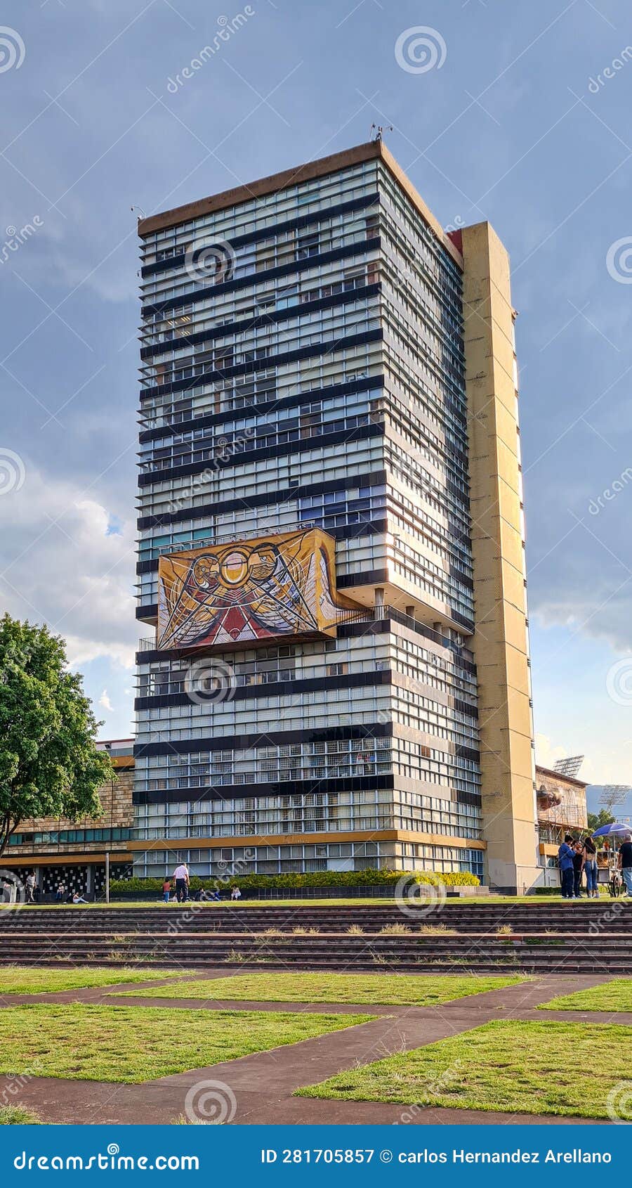 Unam Rectory Building. Mexico City Square Editorial Photography - Image ...