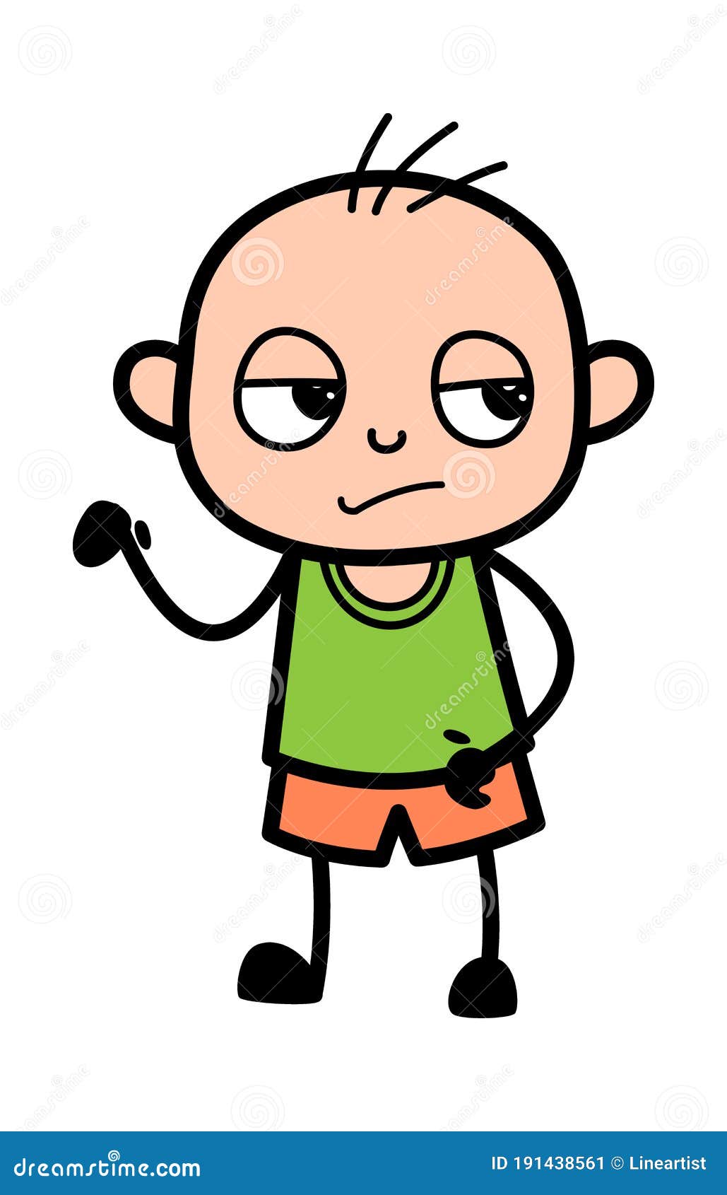Unamused Teen Boy Cartoon Stock Image | CartoonDealer.com #191429485