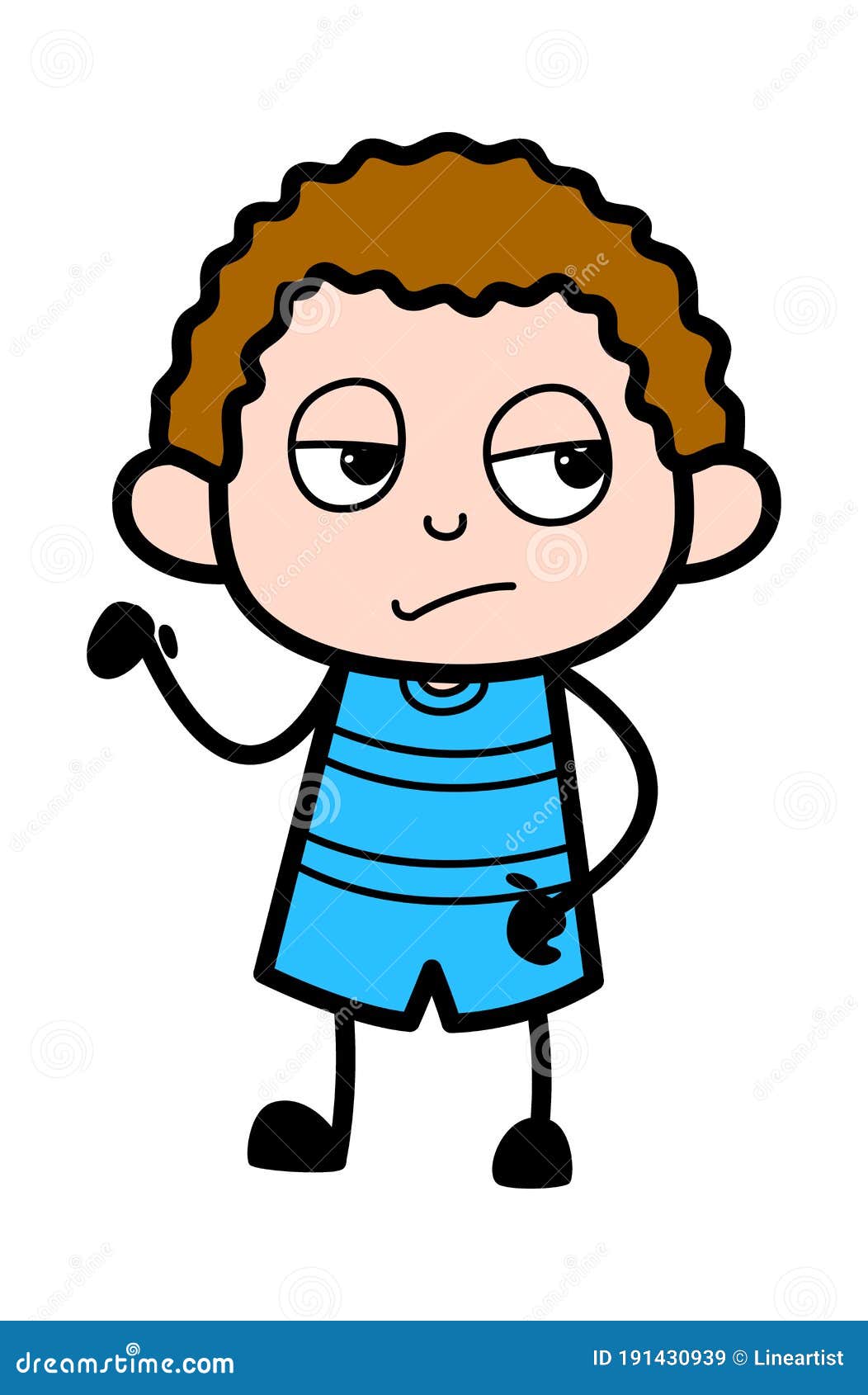 Unamused Kid Cartoon stock illustration. Illustration of teen - 191430939