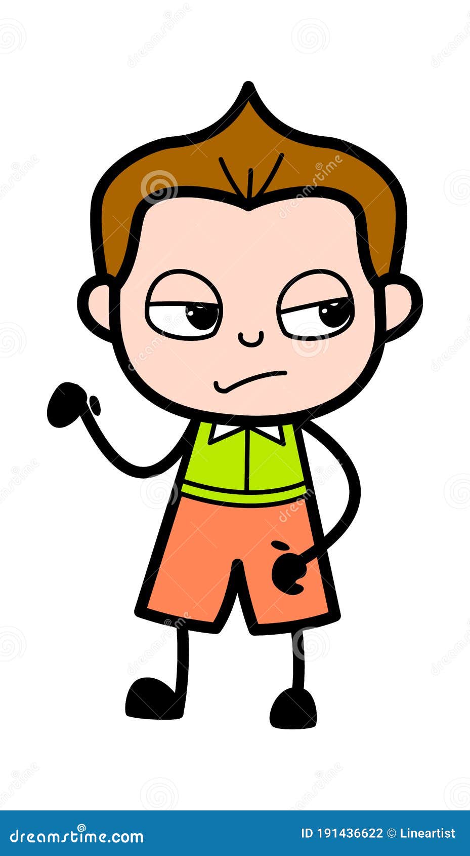 Unamused Teen Boy Cartoon Stock Image | CartoonDealer.com #191429485
