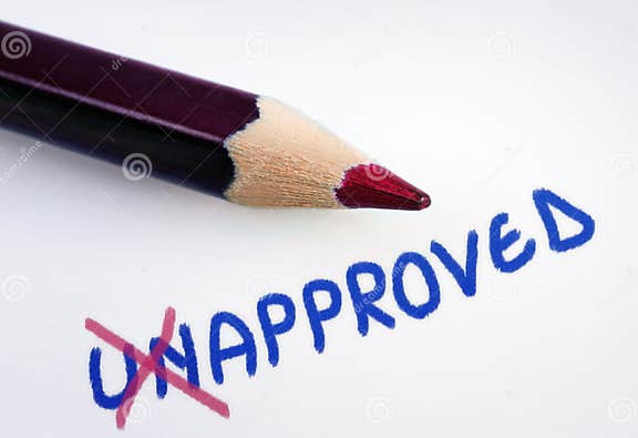 Unapproved word stock image. Image of choice, contract - 36804053