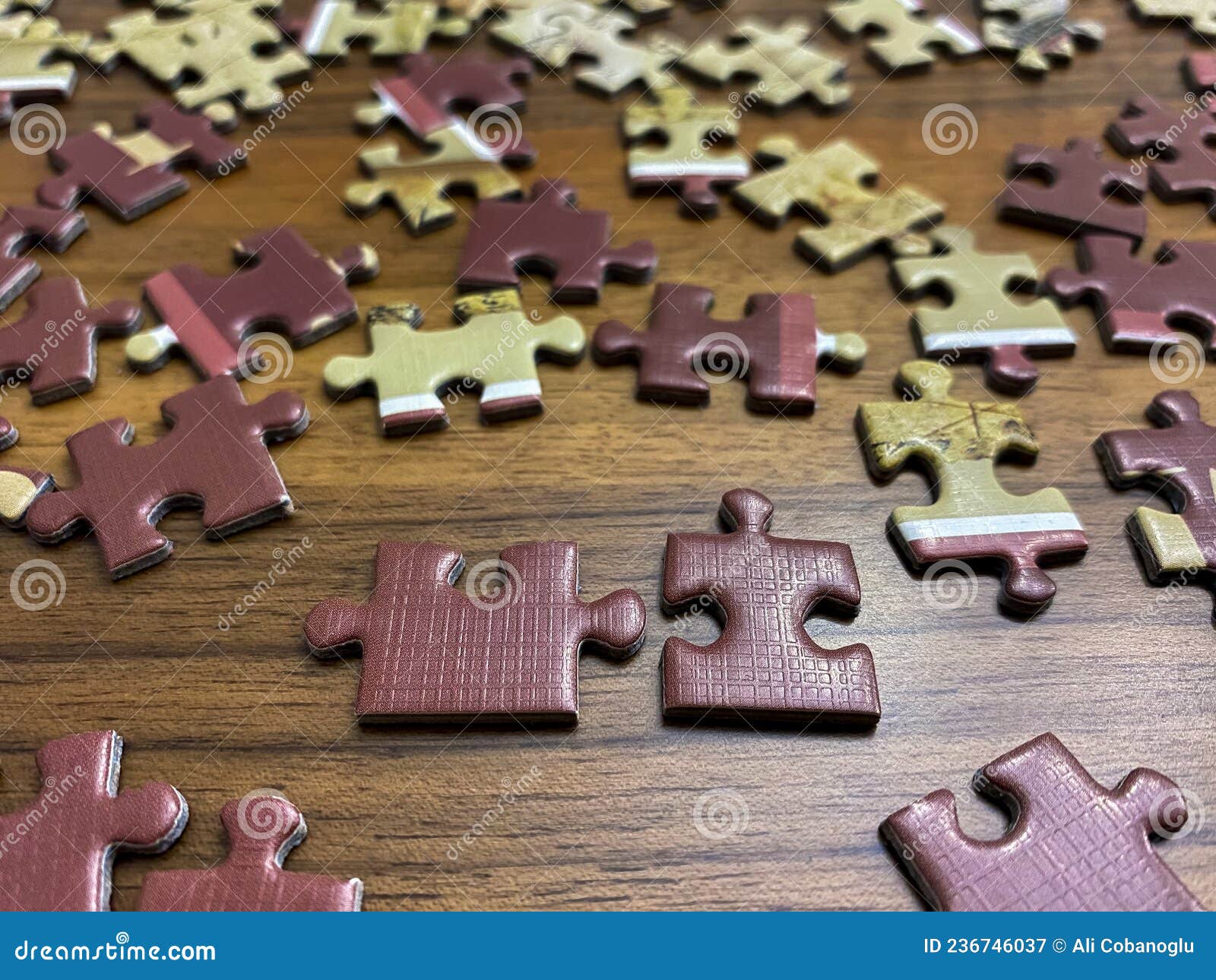 Unassembled Puzzle Pieces. Color Puzzle Stock Image - Image of blank ...