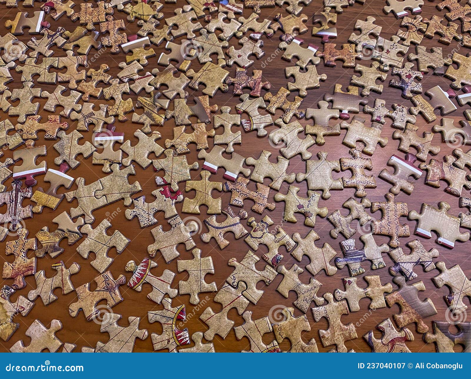 Unassembled Puzzle Pieces. Color Puzzle. Stock Image - Image of ...