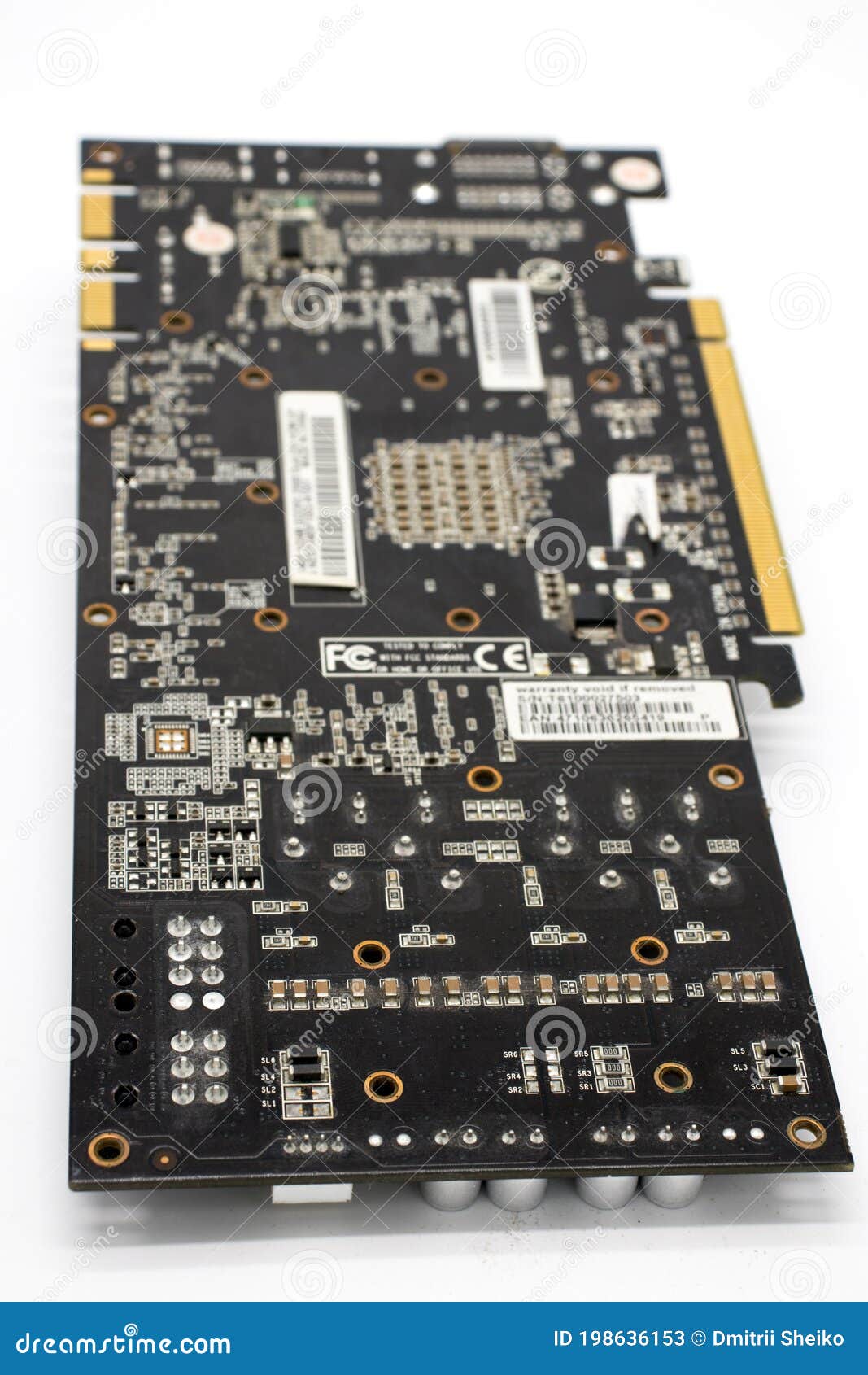 Video Card On A White Background. Generates A Stream Of Output Images ...