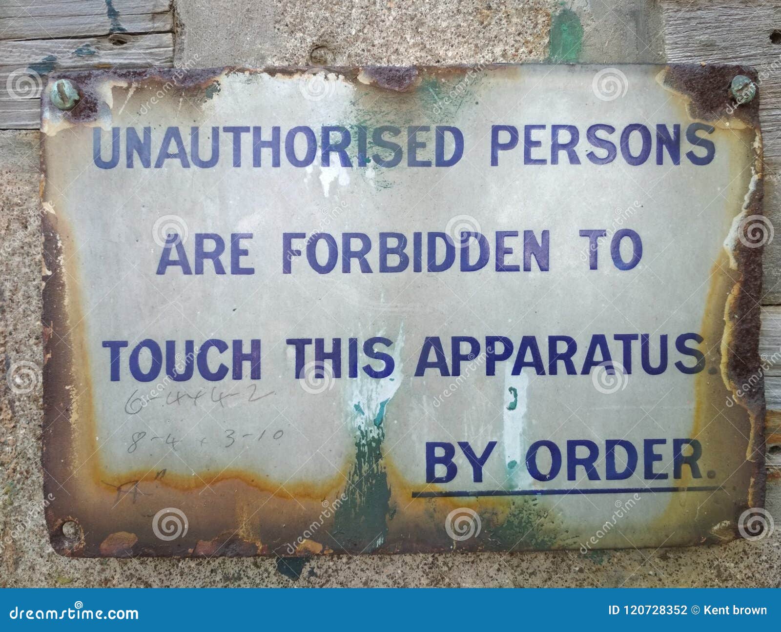 Unauthorised persons sign stock photo. Image of unauthorised - 120728352