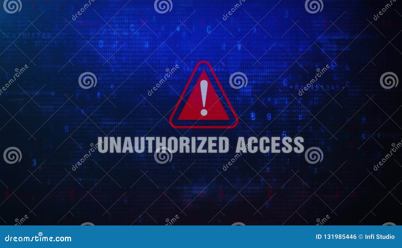Unauthorized Access Alert Warning Error Message Blinking on Screen ...