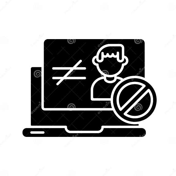 Unauthorized Access Black Glyph Icon Stock Vector - Illustration of ...