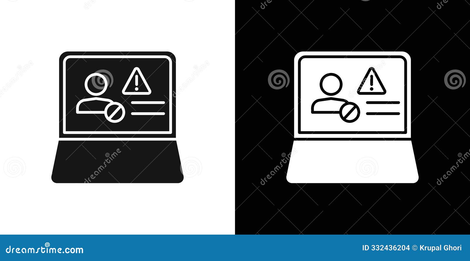 Unauthorized Access Icon Black Line Art Vector Logo Set Stock Vector ...