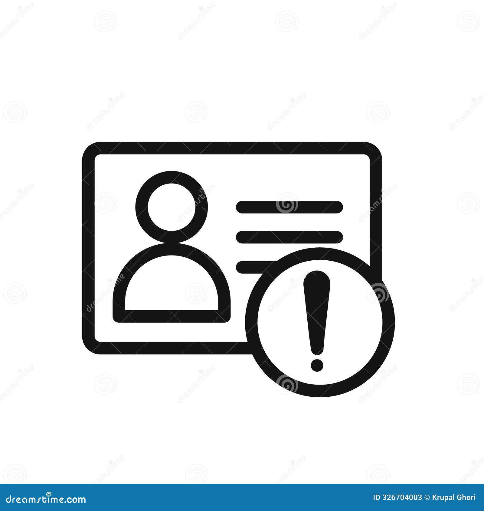 Unauthorized Access Icon Black and White Vector Sign Stock Illustration ...
