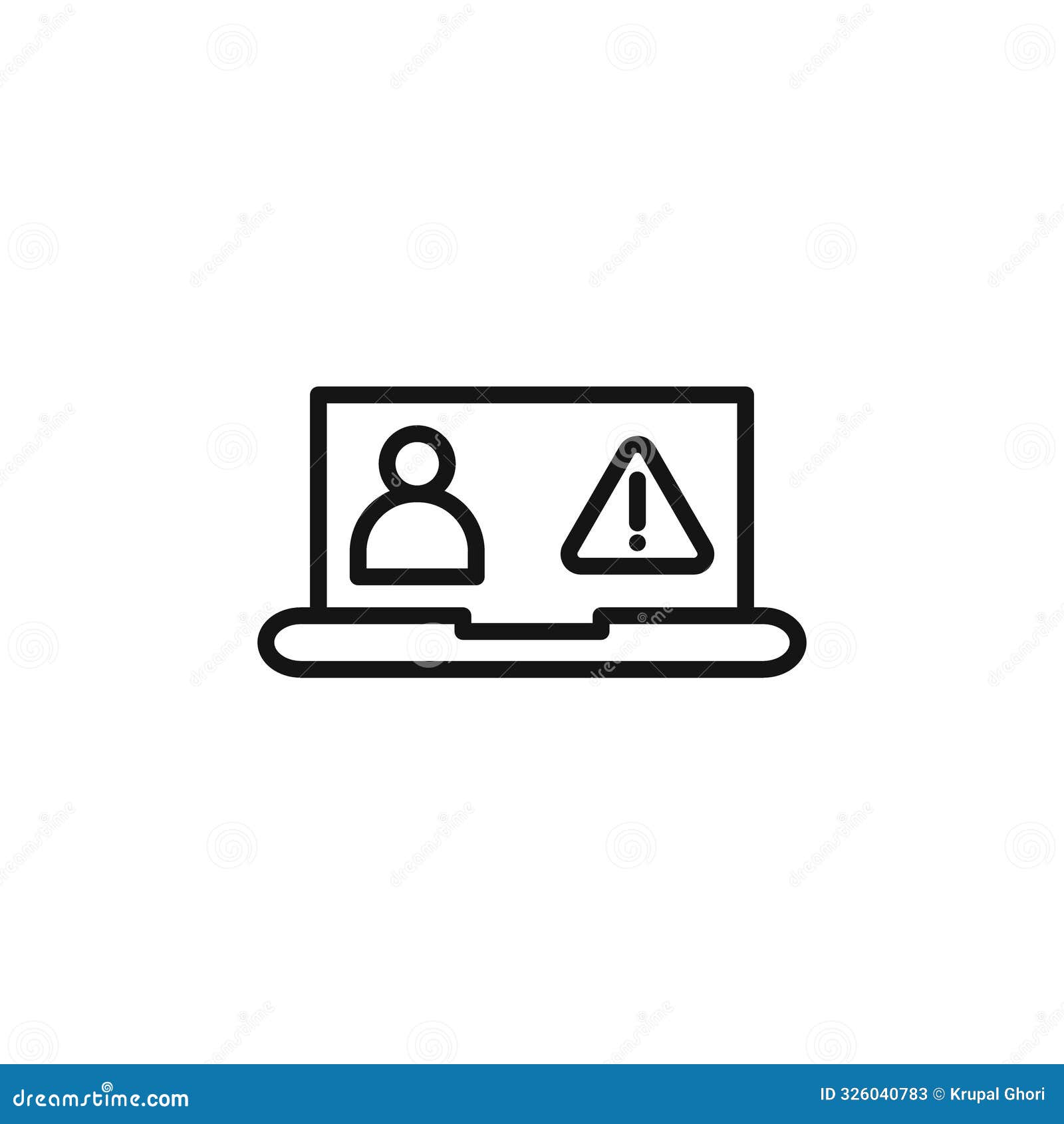 Unauthorized Access Logo Sign Vector Outline Stock Vector ...