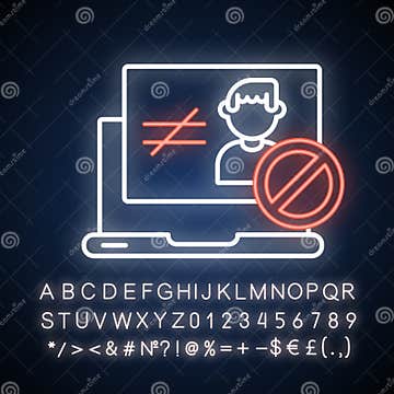 Unauthorized Access Neon Light Icon Stock Vector - Illustration of ...