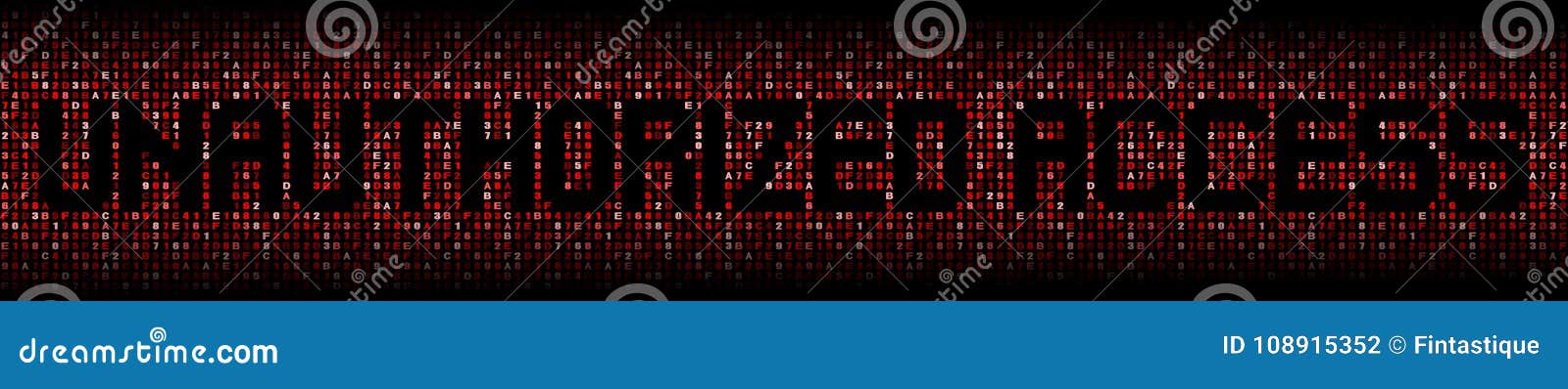 Unauthorized Access Text on Hex Code Illustration Stock Illustration ...