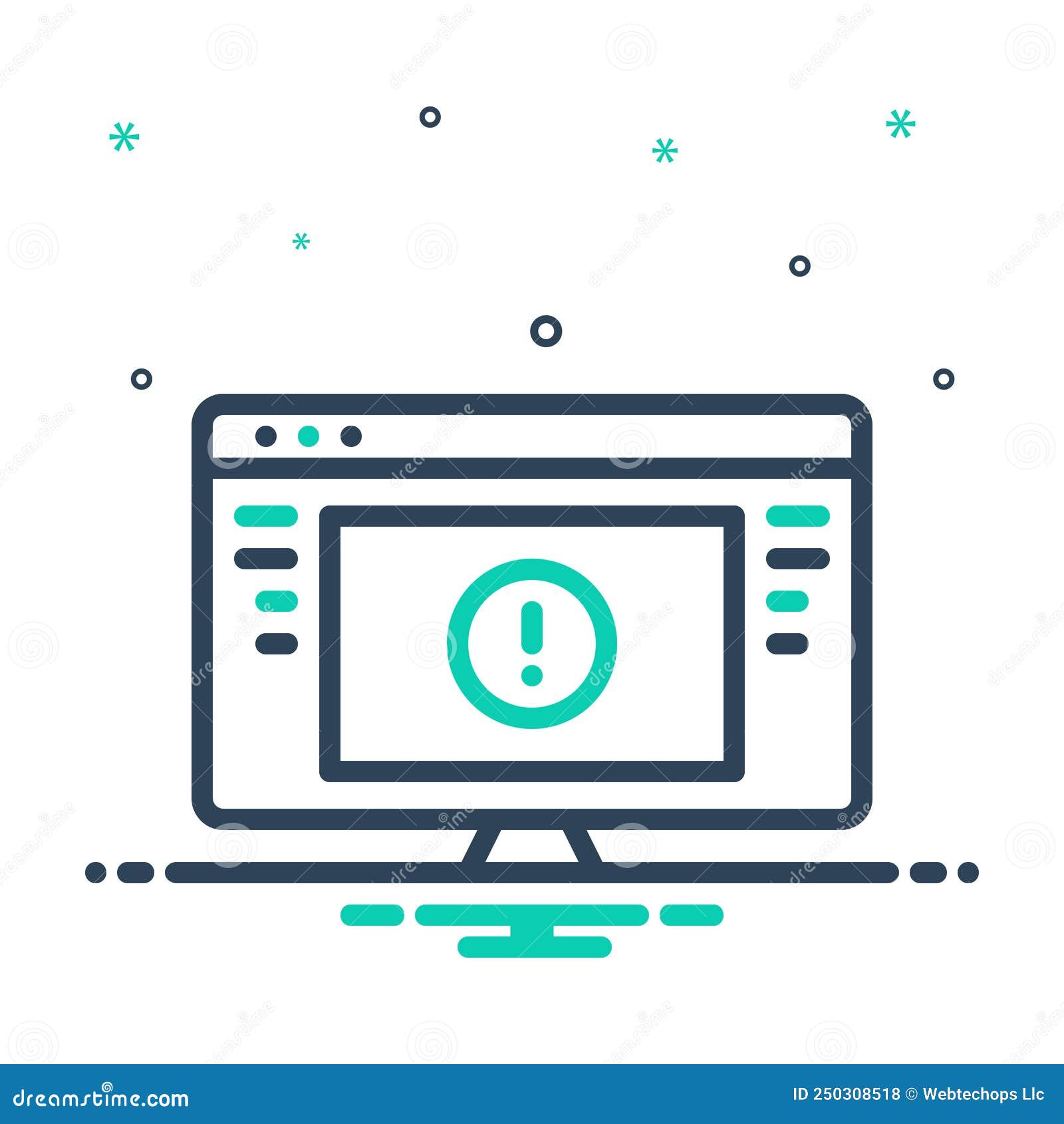 Mix Icon for Unauthorized, Authorization and Illegal Stock Illustration ...