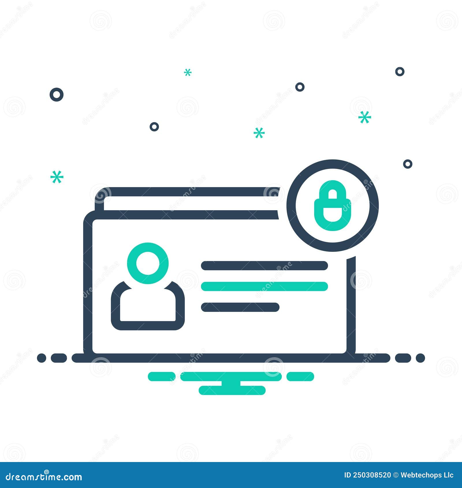 Mix Icon for Unauthorized, Personal and Access Stock Illustration ...