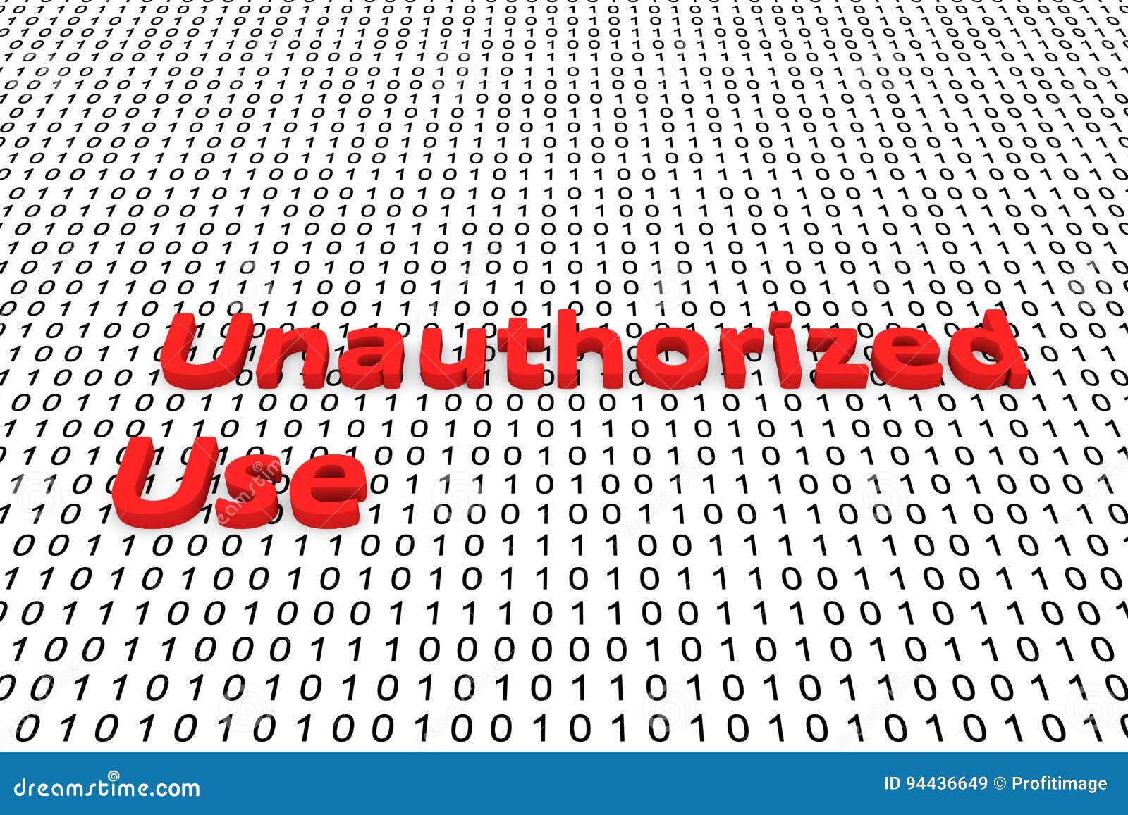 Unauthorized use stock illustration. Illustration of number - 94436649