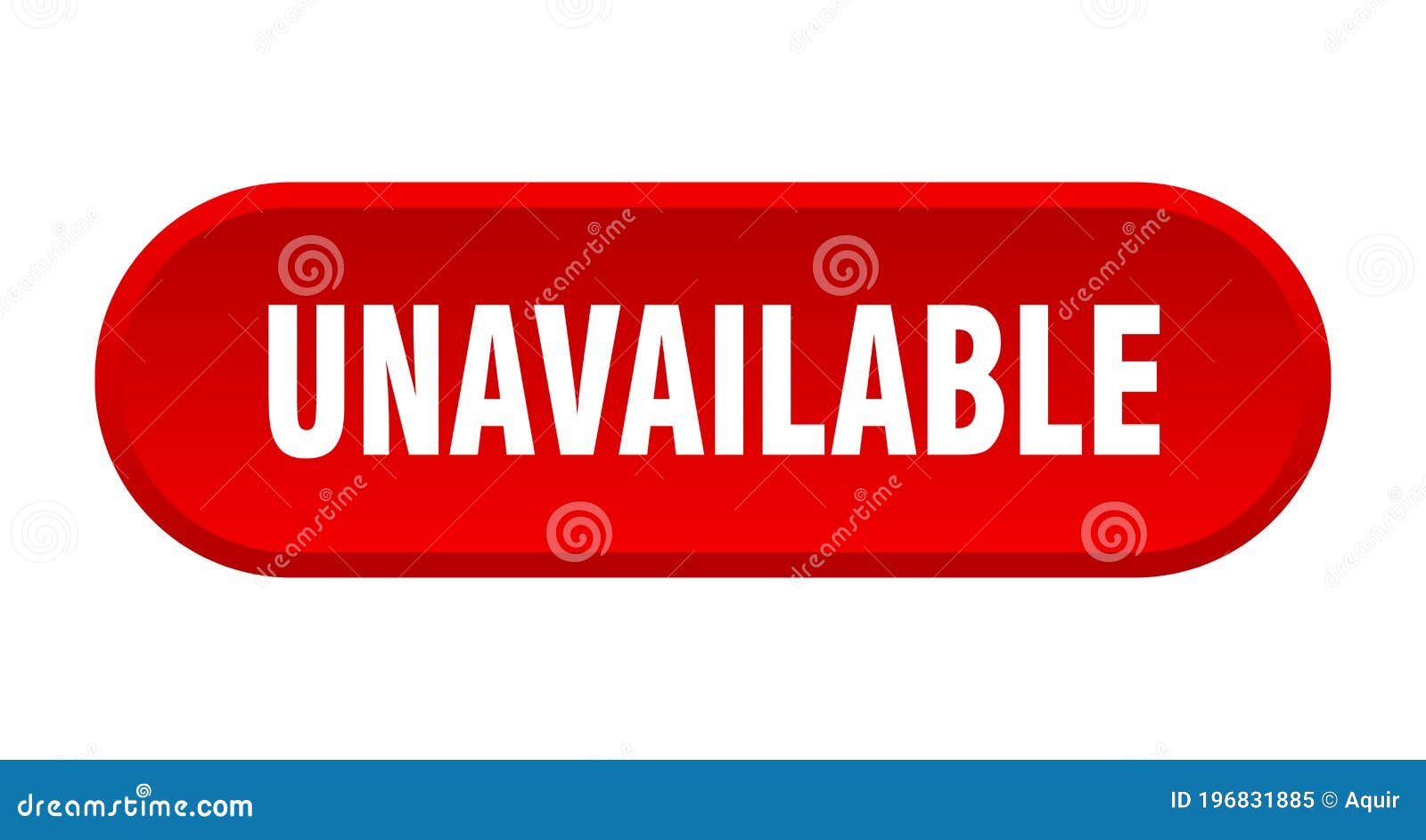 Unavailable Button. Rounded Sign on White Background Stock Vector ...