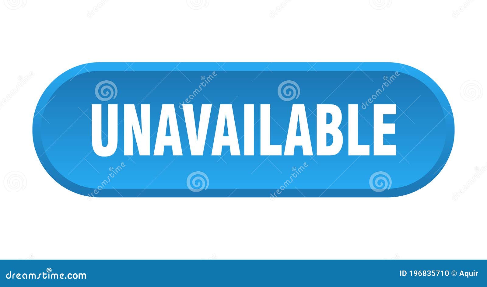 Unavailable Button. Rounded Sign on White Background Stock Vector ...