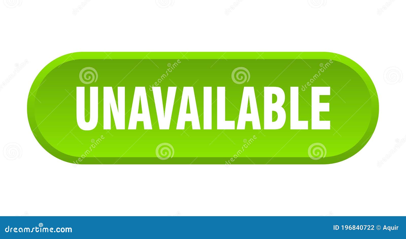 Unavailable Button. Rounded Sign on White Background Stock Vector ...