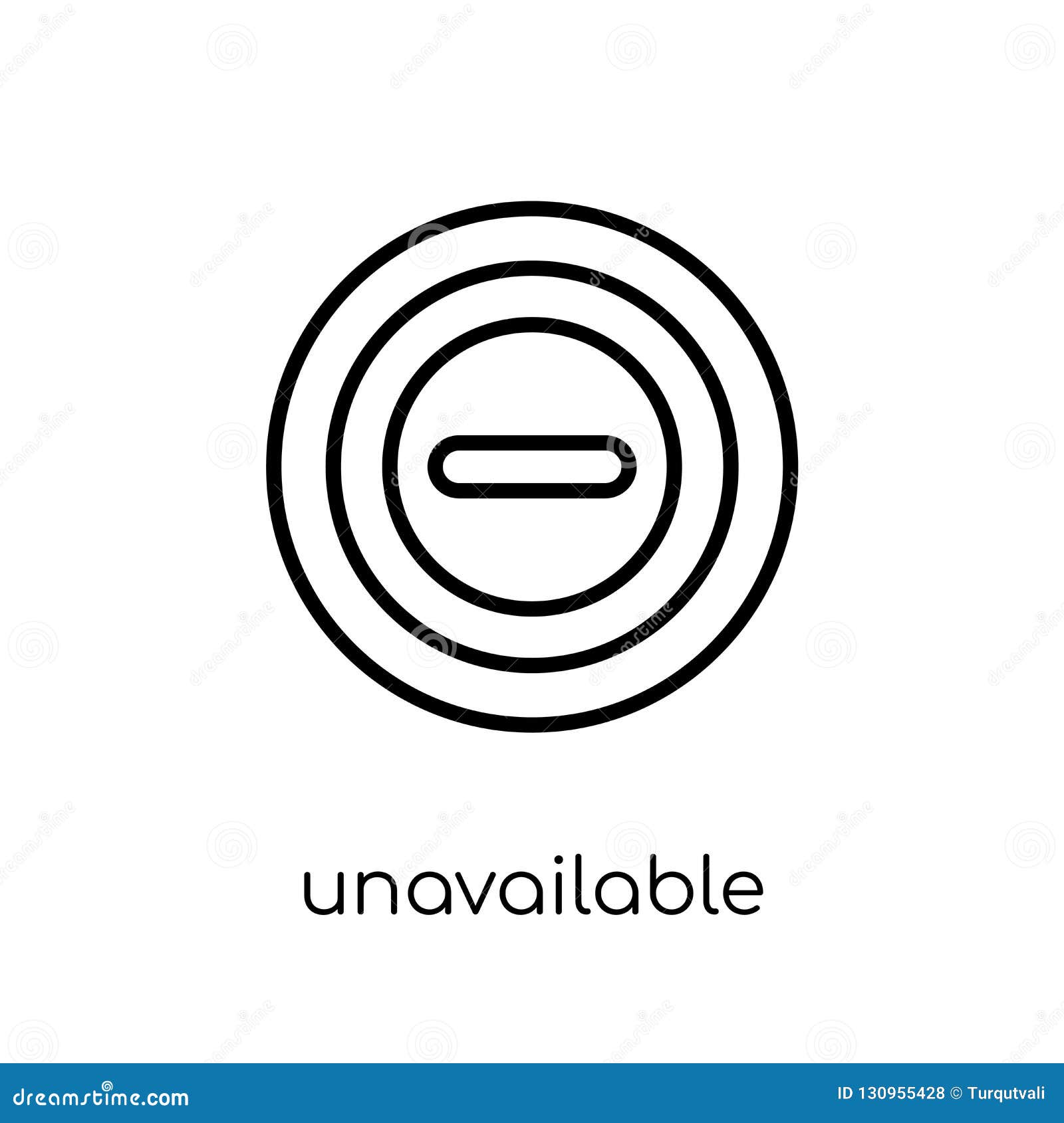 Unavailable Location Icon. Trendy Modern Flat Linear Vector Unavailable ...