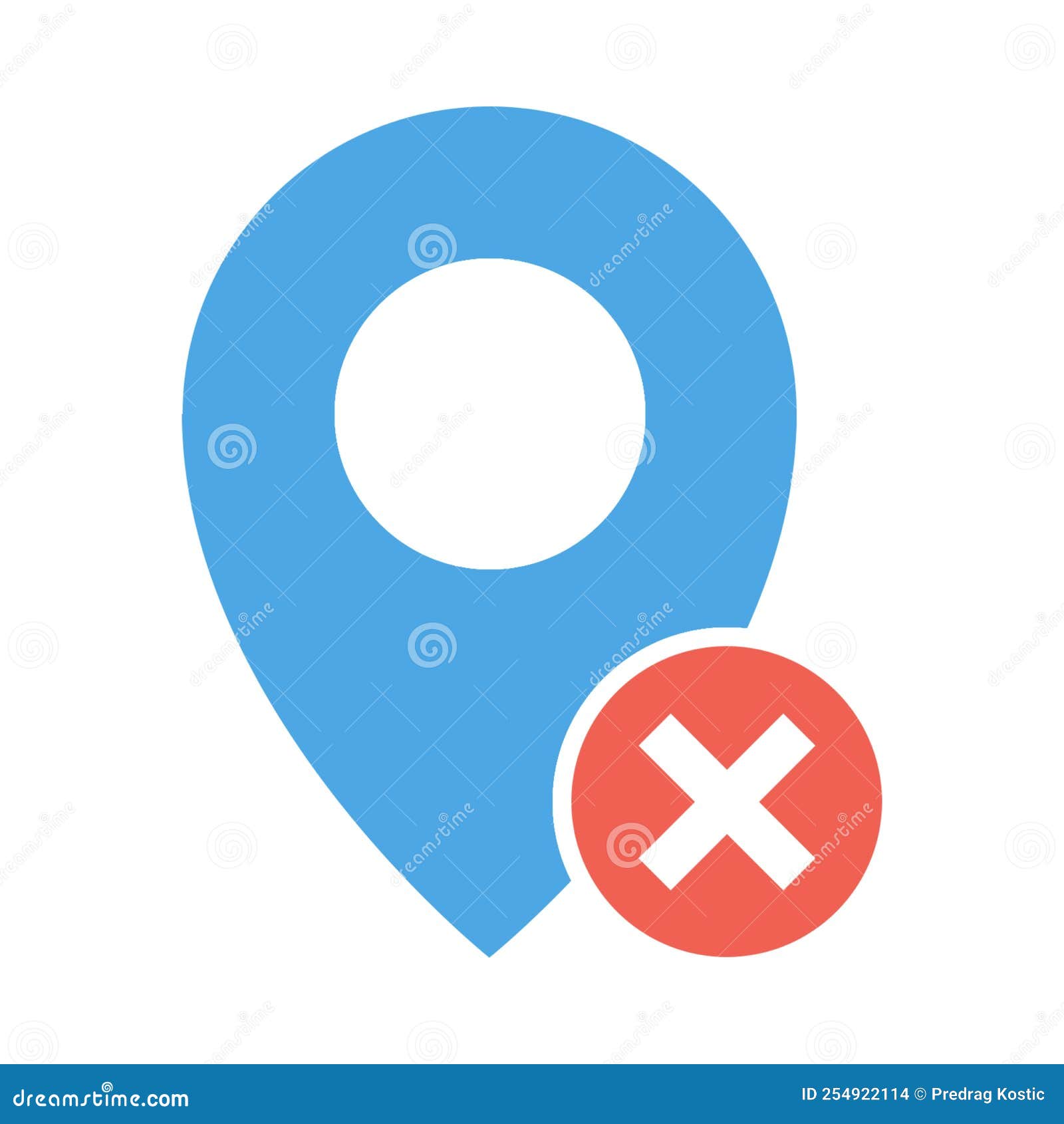 Unavailable Location Linear Icon. Modern Outline Unavailable Loc ...