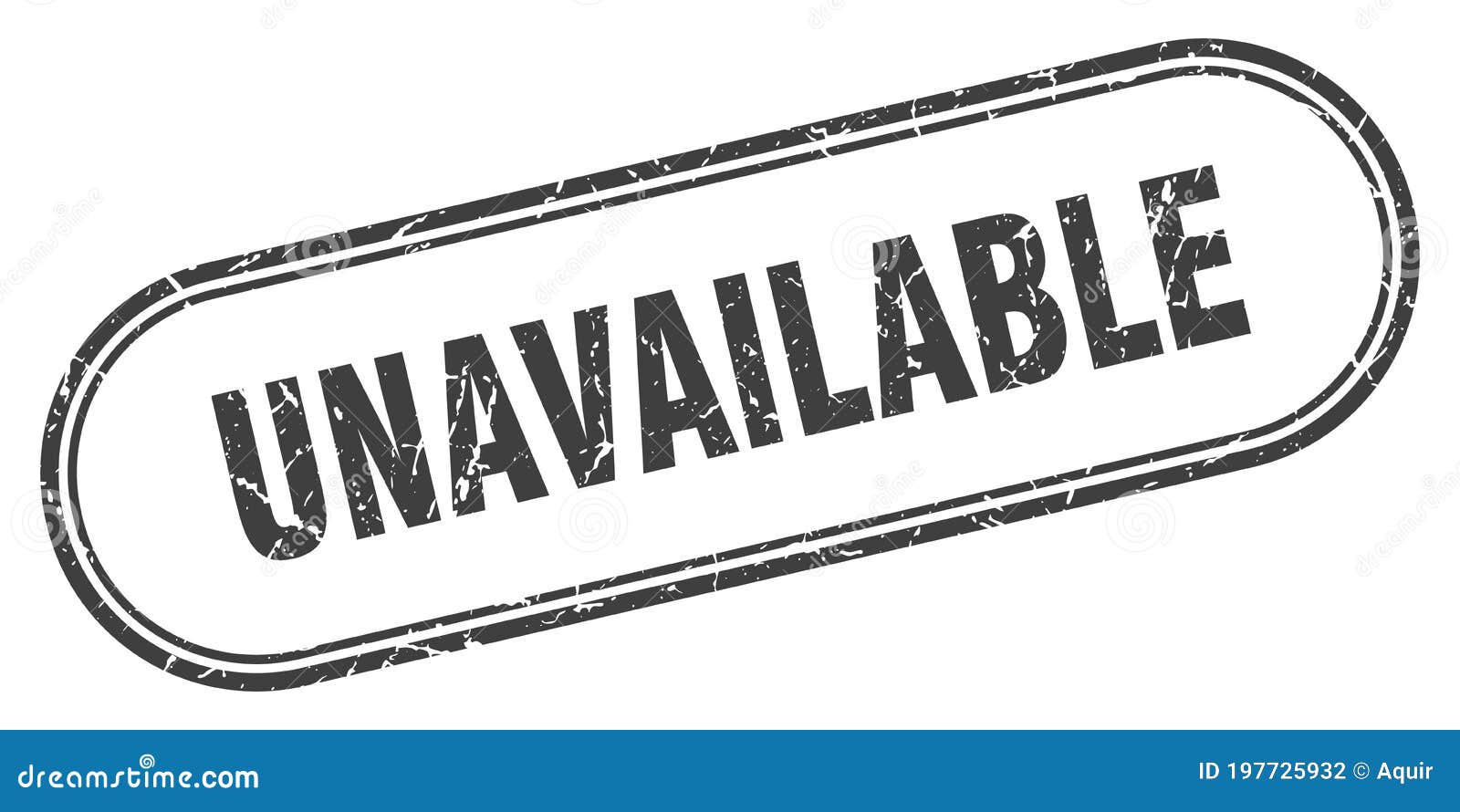 Unavailable Stamp. Rounded Grunge Textured Sign. Label Stock Vector ...