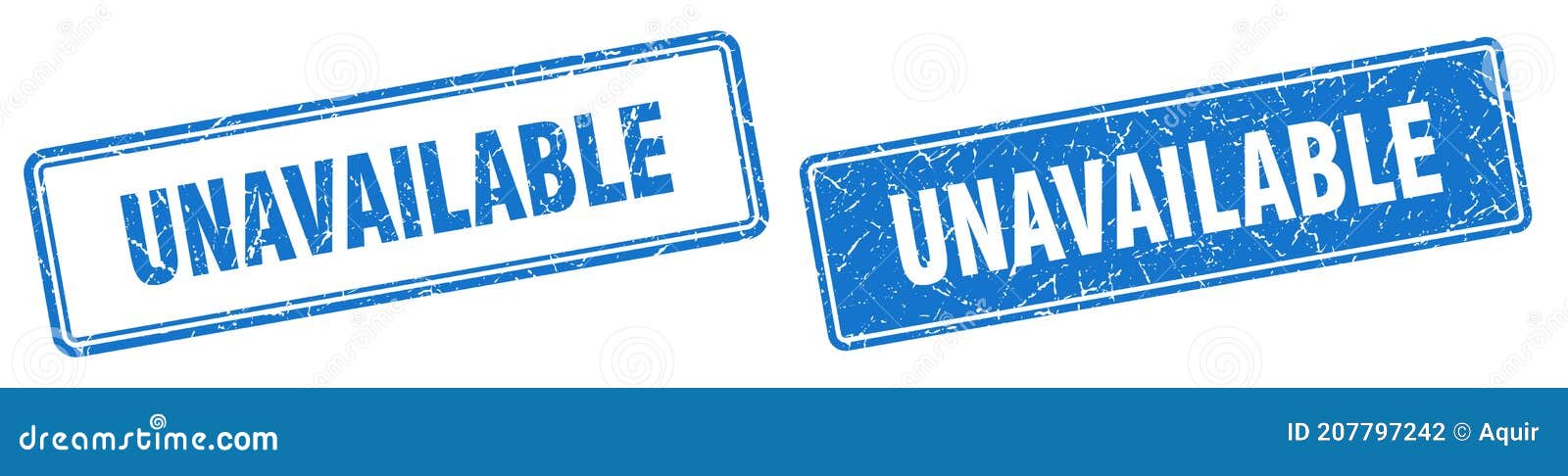 Unavailable Stamp Set. Unavailable Square Grunge Sign Stock Vector ...
