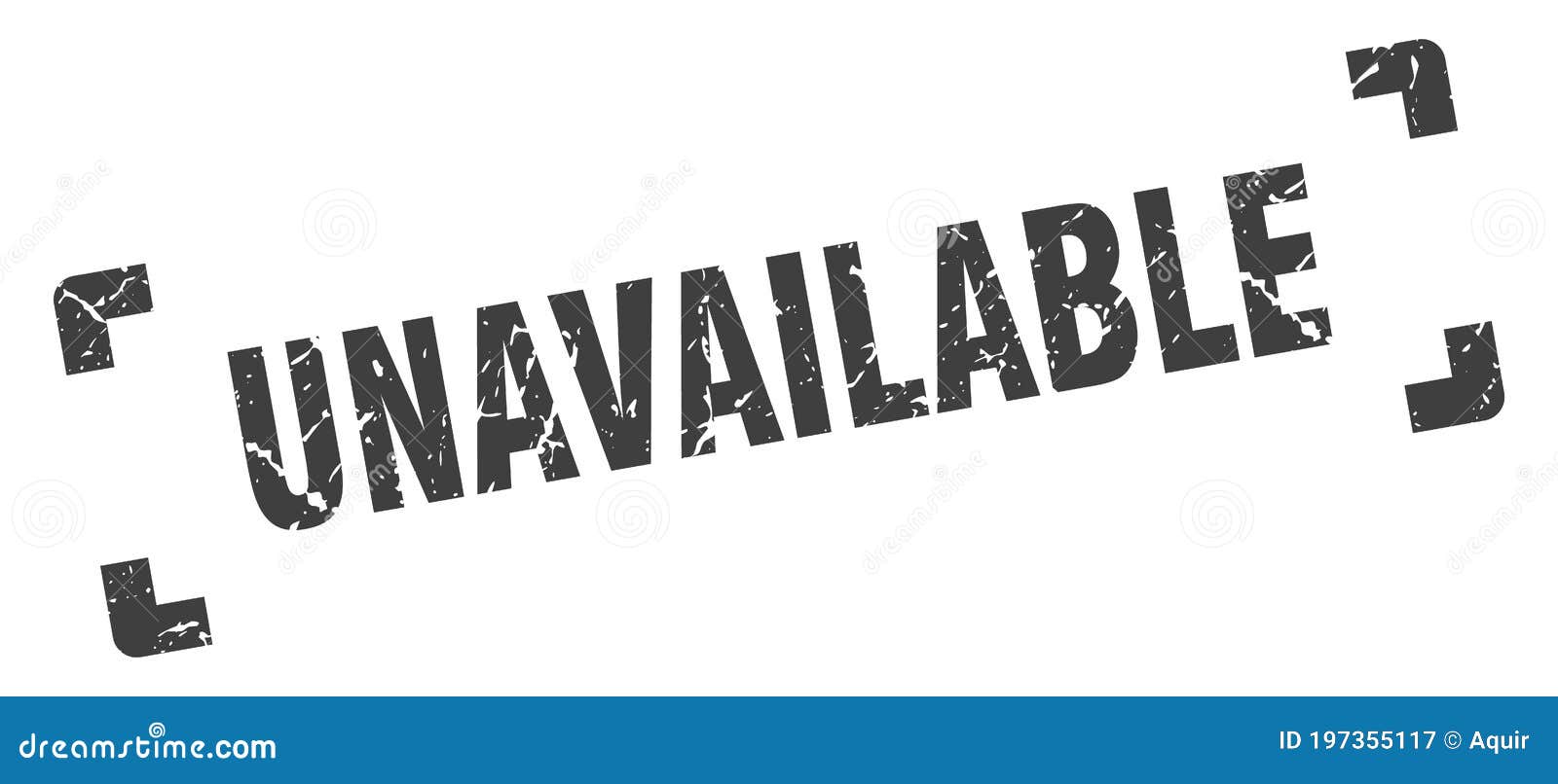 Unavailable Stamp. Square Grunge Sign Isolated on White Background ...