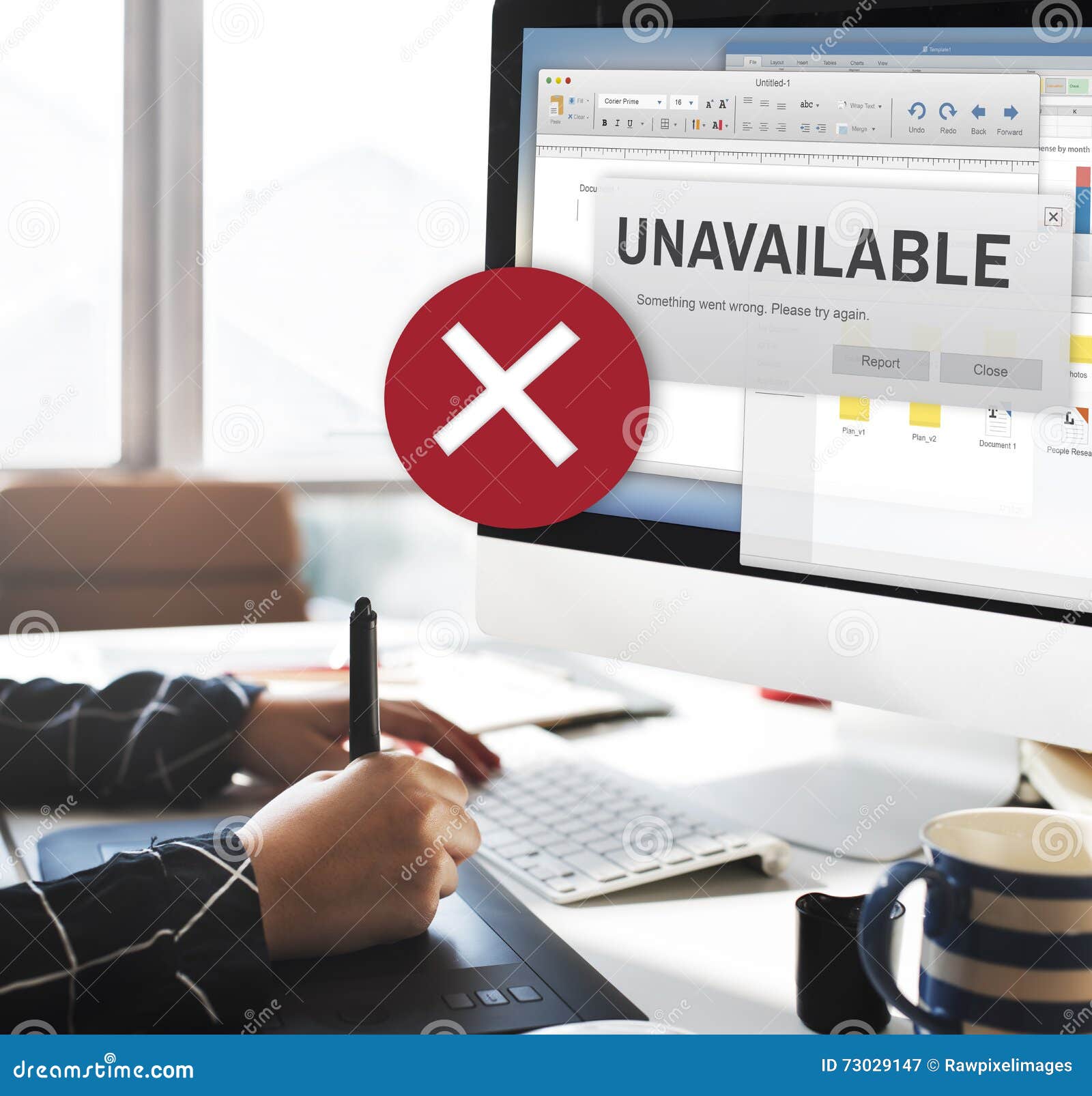 Unavailable Unable Connect Notification Concept Stock Image - Image of ...
