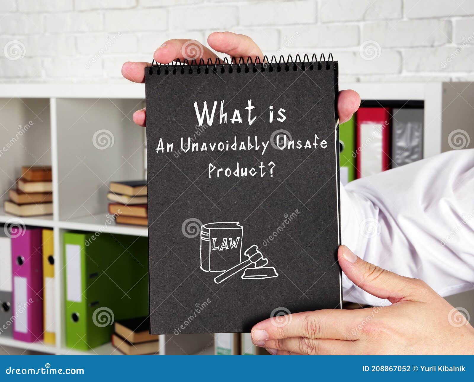 An Unavoidably Unsafe Product? Sign on the Page Stock Photo - Image of ...