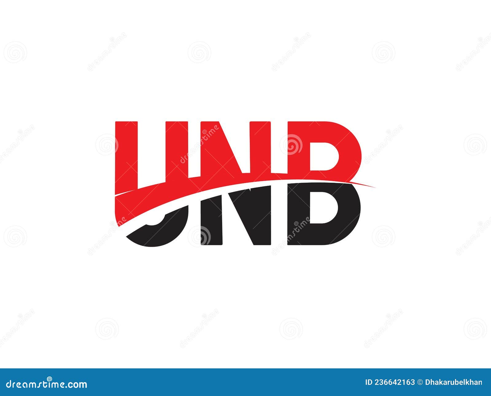 UNB Letter Initial Logo Design Vector Illustration Stock Vector ...