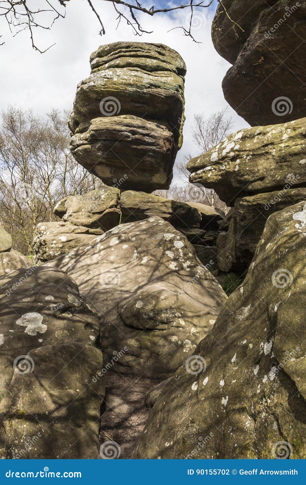 Unbalanced Structure at Brimham Rocks, North Yorkshire in England ...