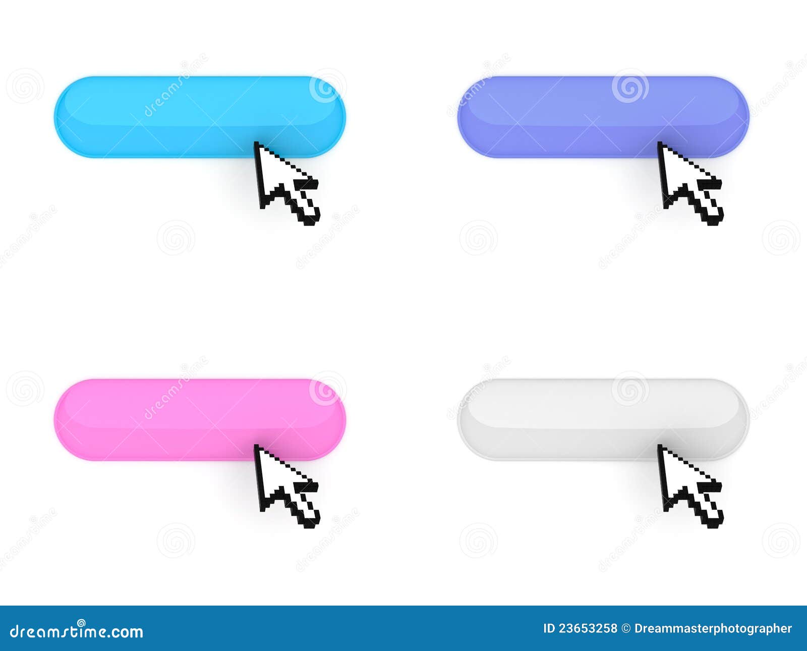 Unbelegte Web-Tasten Mit Pfeilcursor Stock Abbildung - Illustration von ...