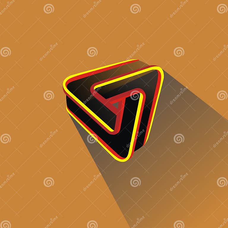 Unique Triangle stock illustration. Illustration of illusion - 106272130